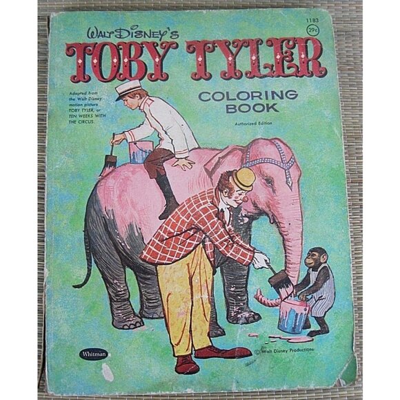 Disney | Games | Disney Toby Tyler Circus Coloring Book 959 Complete ...